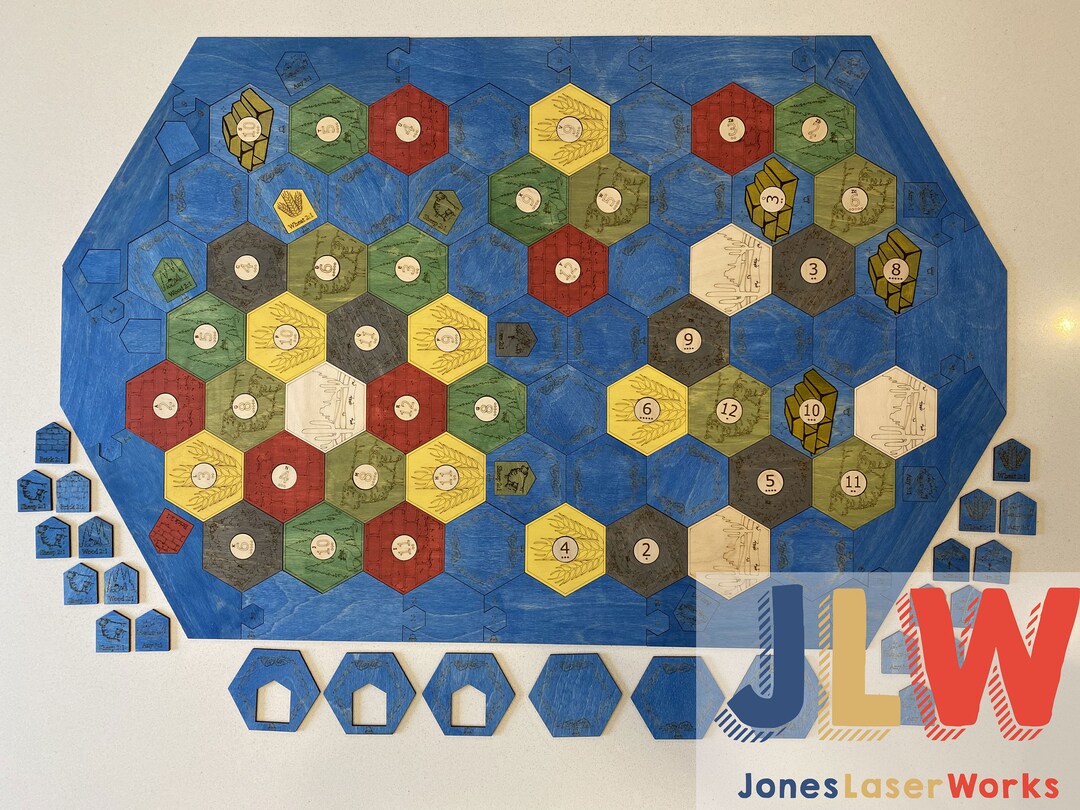 Handmade Seafarers Game Board: Laser Cut, Colored Wood, 2-6 Player - Etsy