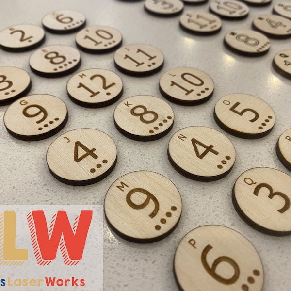 Numbered Tokens - Etsy