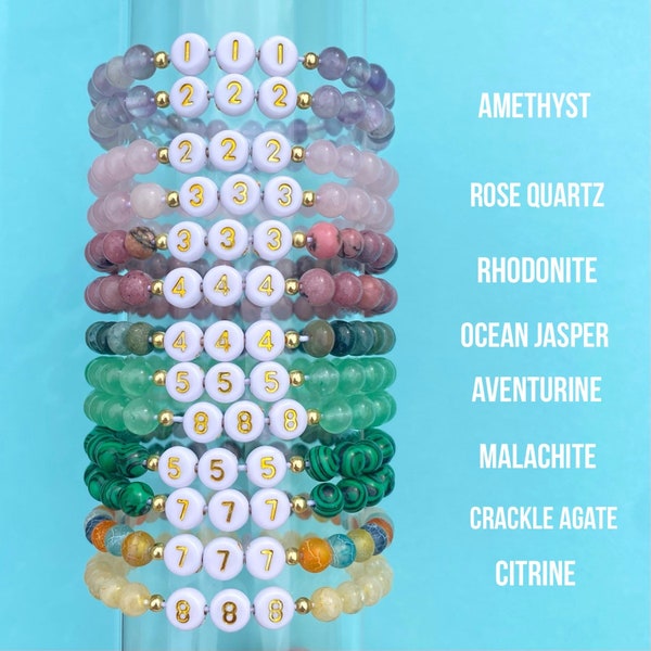 Angel Number Bracelet - Etsy