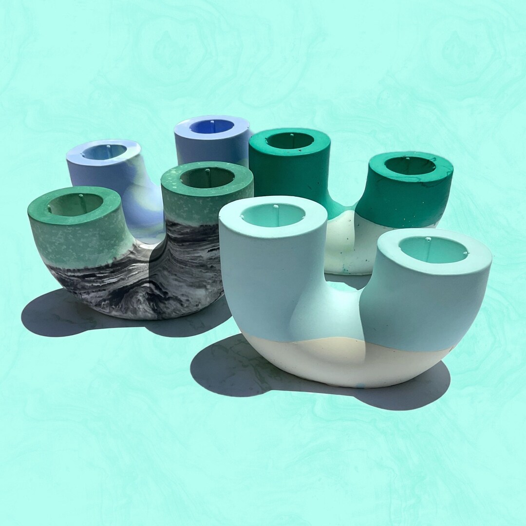 Abstract Candle Holders - Tapered Candle Holders - Dopamine Decor ...