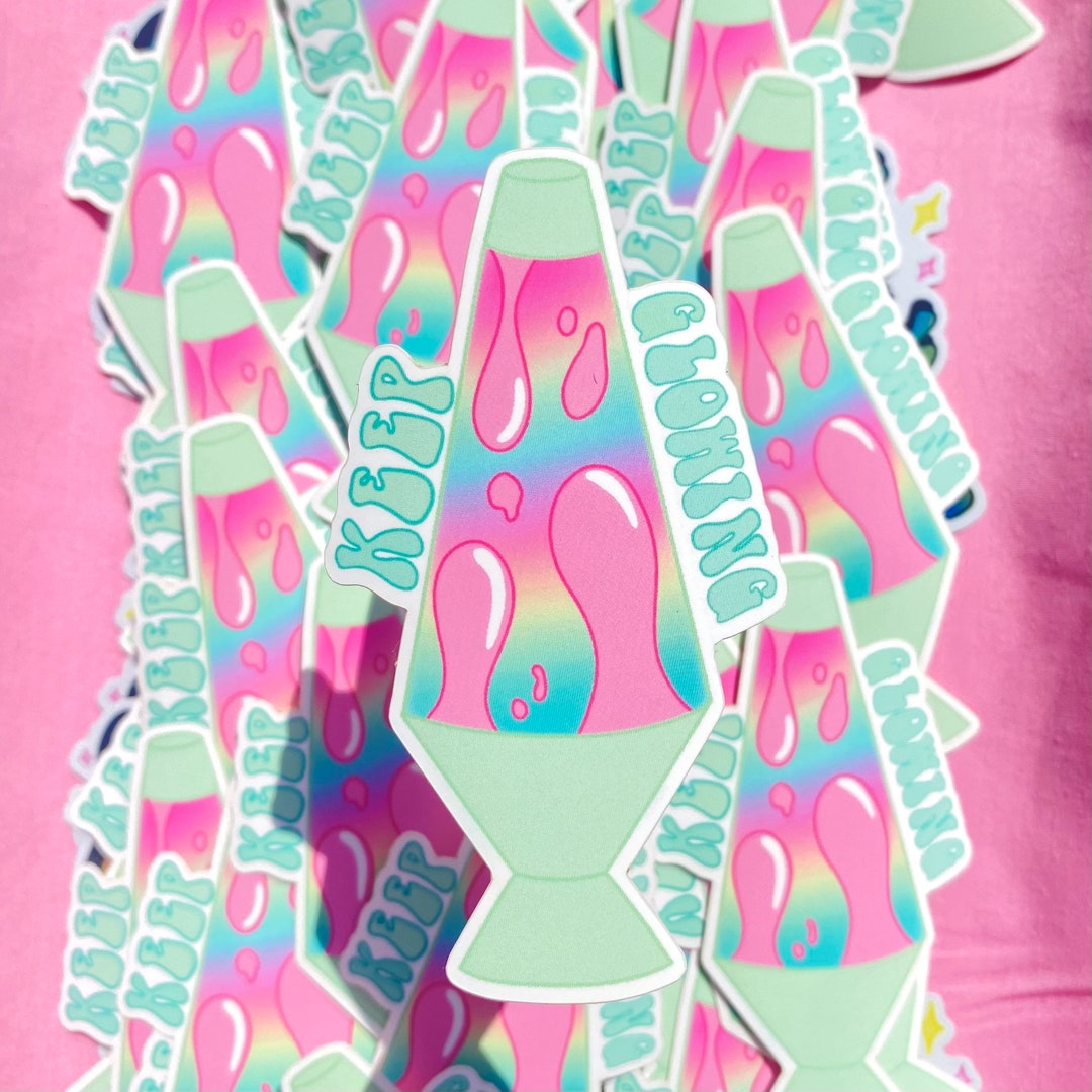 Lava Lamp Sticker 'keep Glowing Matte Sticker - Etsy
