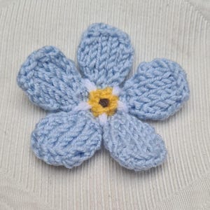 Knitted Forget-me-not - PDF Forget-me-not Knitting Pattern - Etsy