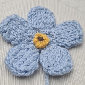 Knitted Forget-me-not - PDF Forget-me-not Knitting Pattern - Etsy