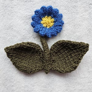 Knitted Flower - PDF Flower Knitting Pattern - Etsy