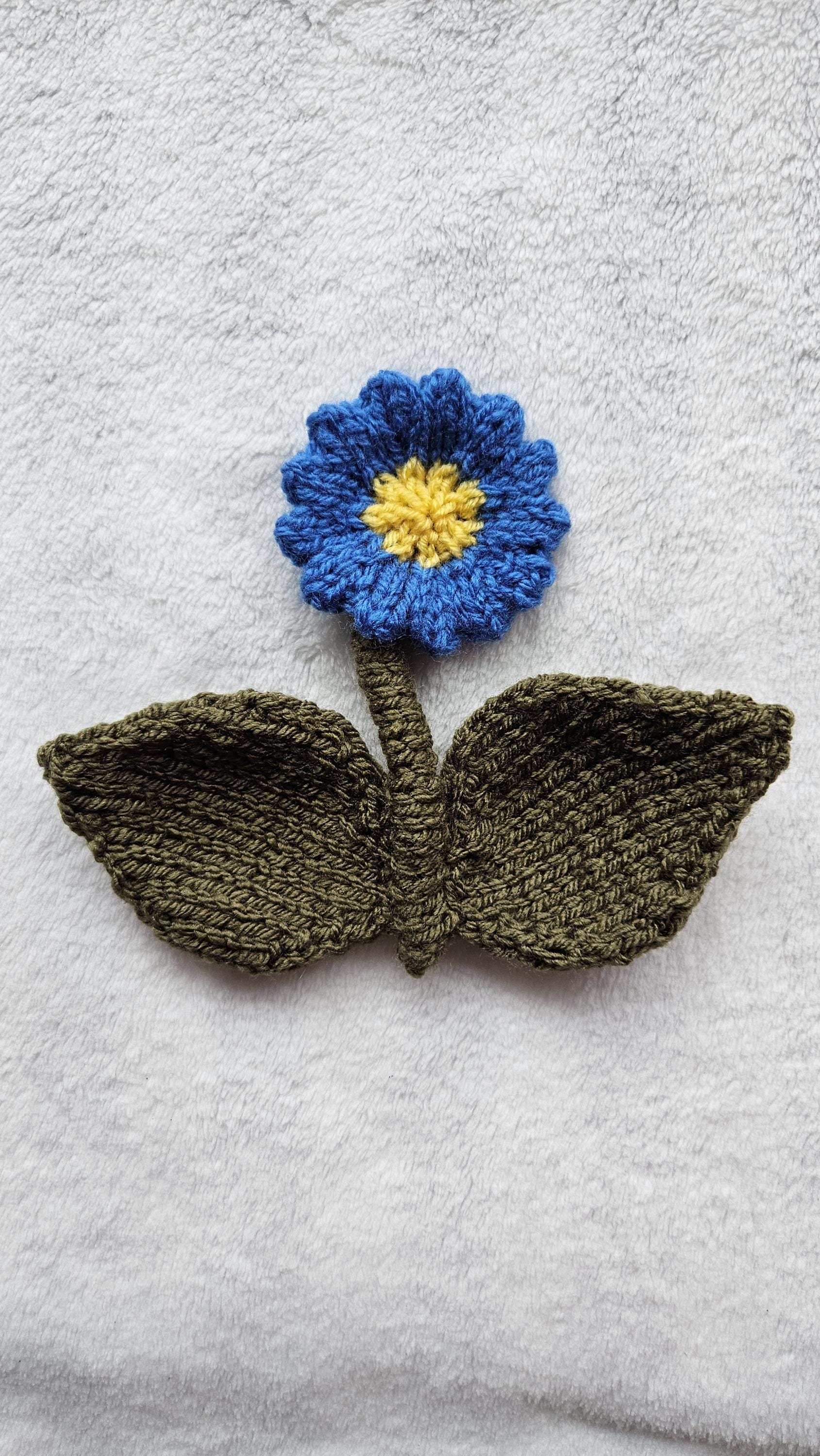 Knitted Flower - PDF Flower Knitting Pattern - Etsy