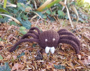 Stripy Sock Yarn Spider | Hand Knit Toy | Knitting Pattern - Etsy