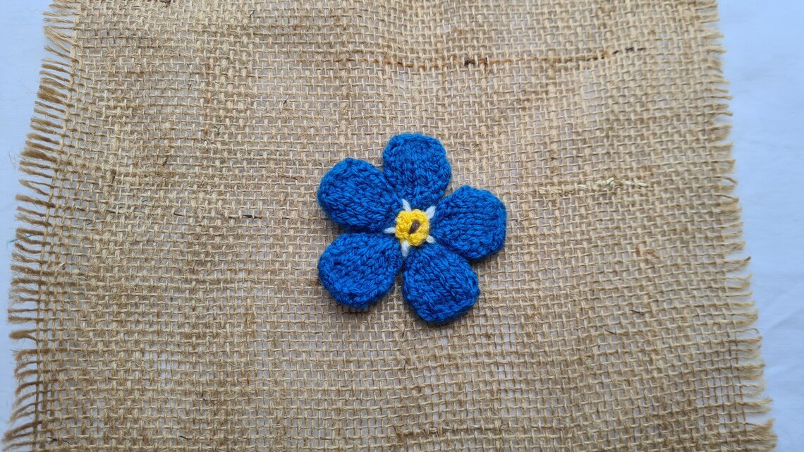 Knitted Forget-me-not - PDF Forget-me-not Knitting Pattern - Etsy
