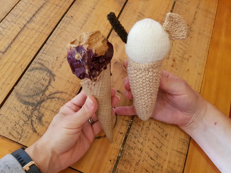Knitted Ice Cream - PDF Ice Cream Knitting Pattern - Etsy