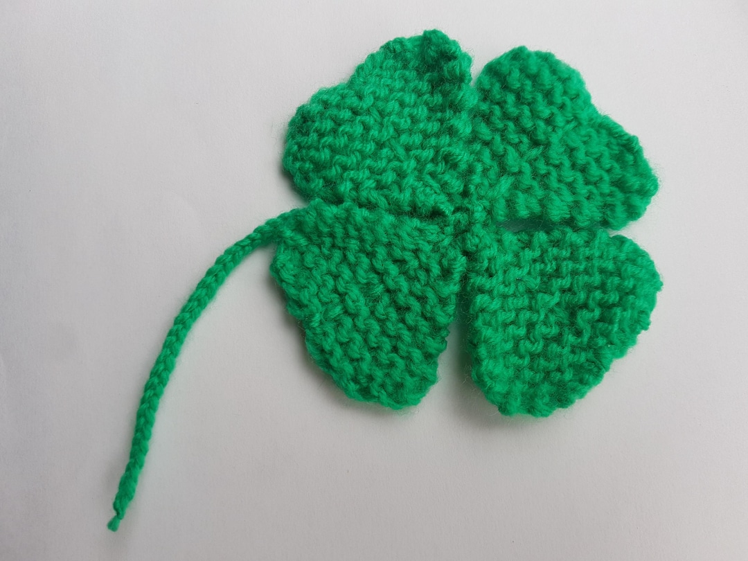 Knitted Four Leaf Clover - PDF Four Leaf Clover Knitting Pattern - Etsy