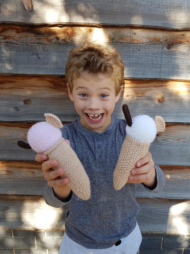 Knitted Ice Cream - PDF Ice Cream Knitting Pattern - Etsy