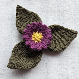 Knitted Flower - PDF Flower Knitting Pattern - Etsy