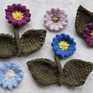 Knitted Flower - PDF Flower Knitting Pattern - Etsy