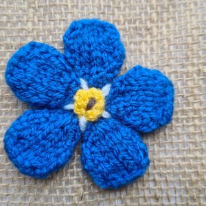 Knitted Forget-me-not - PDF Forget-me-not Knitting Pattern - Etsy