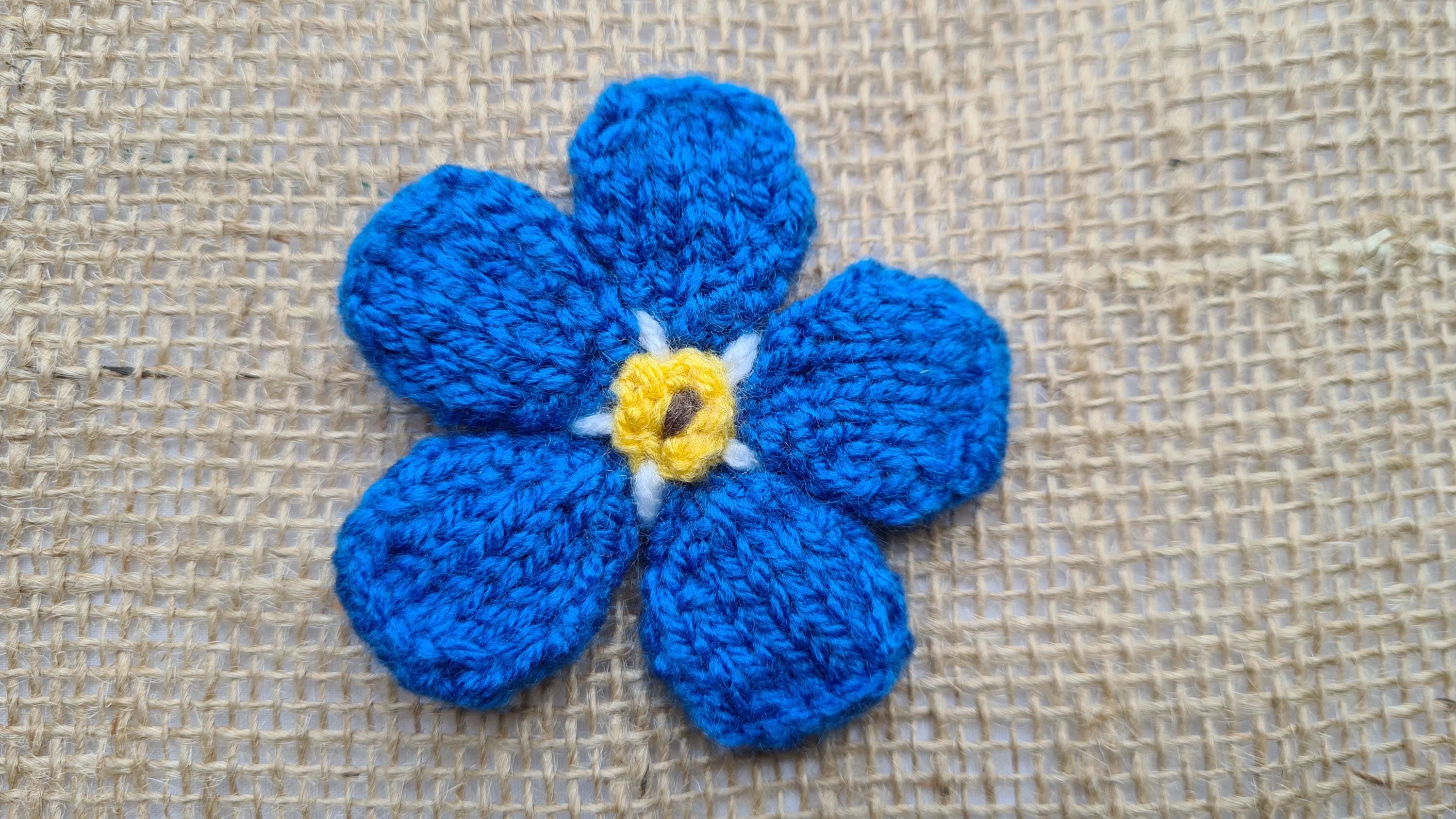 Knitted Forget-me-not - PDF Forget-me-not Knitting Pattern - Etsy