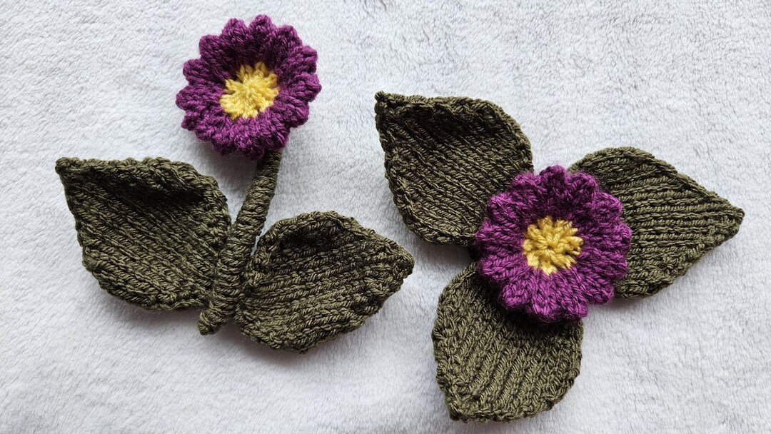 Knitted Flower - PDF Flower Knitting Pattern - Etsy UK
