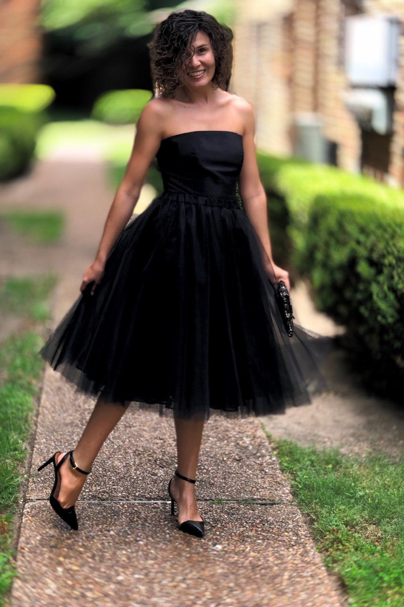Black Tulle Skirt Midi Tutus For Women Tulle Skirt Bridesmaid Etsy