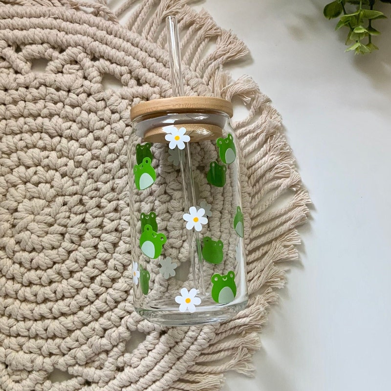 Aesthetic Glass Cup - Etsy