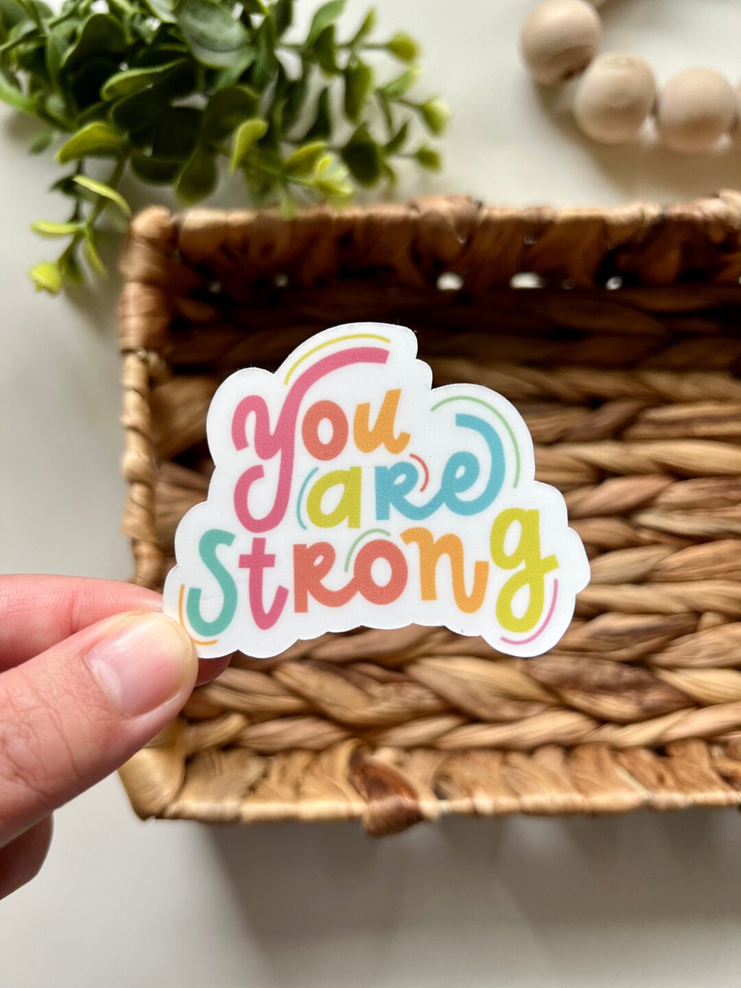 You Are Strong Vinyl Sticker, Self Love Sticker, Positive Affirmation ...