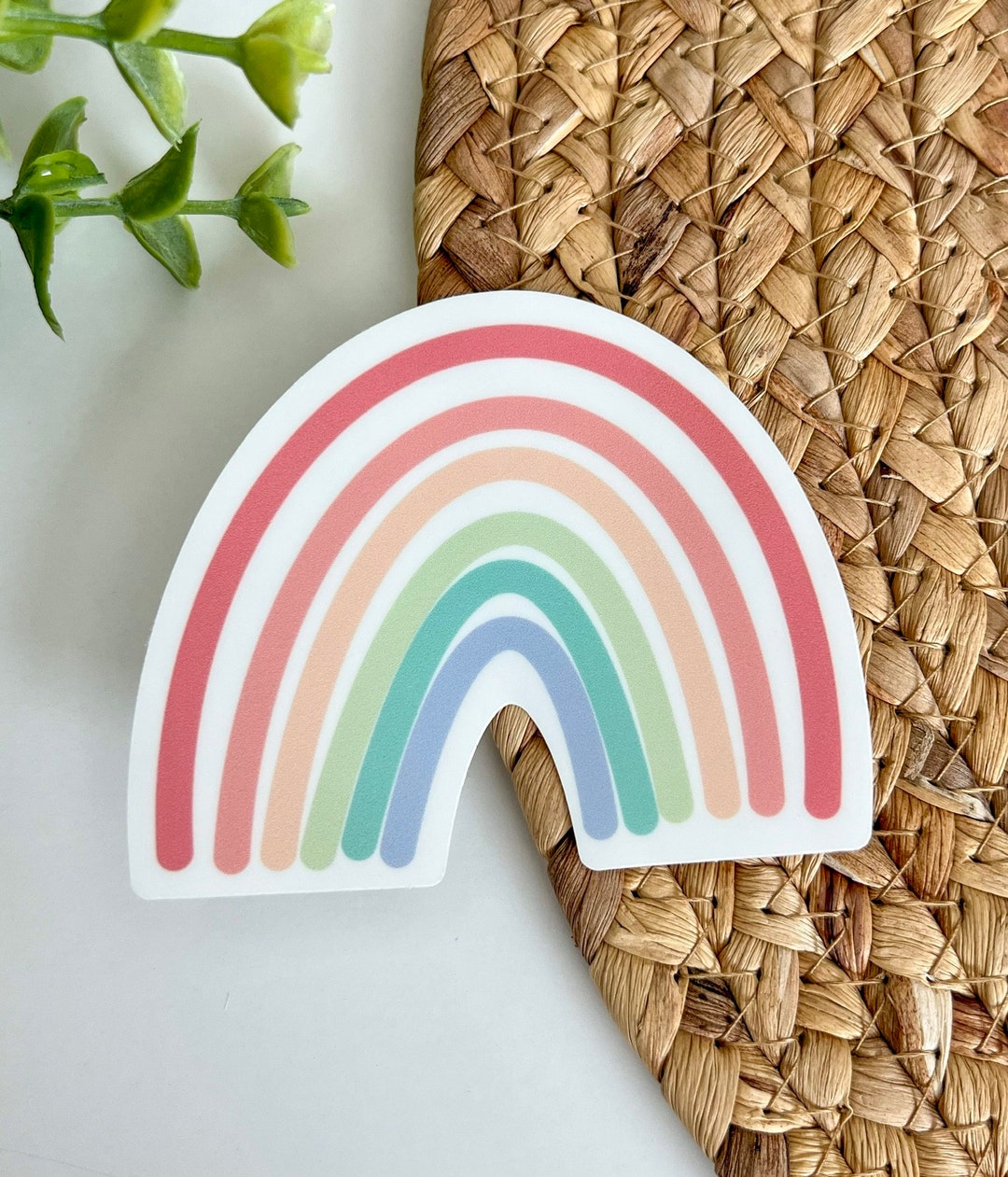 Pastel Rainbow Sticker, Rainbow Sticker for Water Bottle, Pastel ...