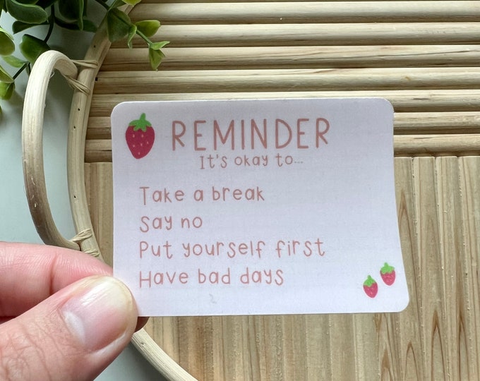 Positive Affirmation Sticker, Reminder Sticker, Self Love Sticker ...