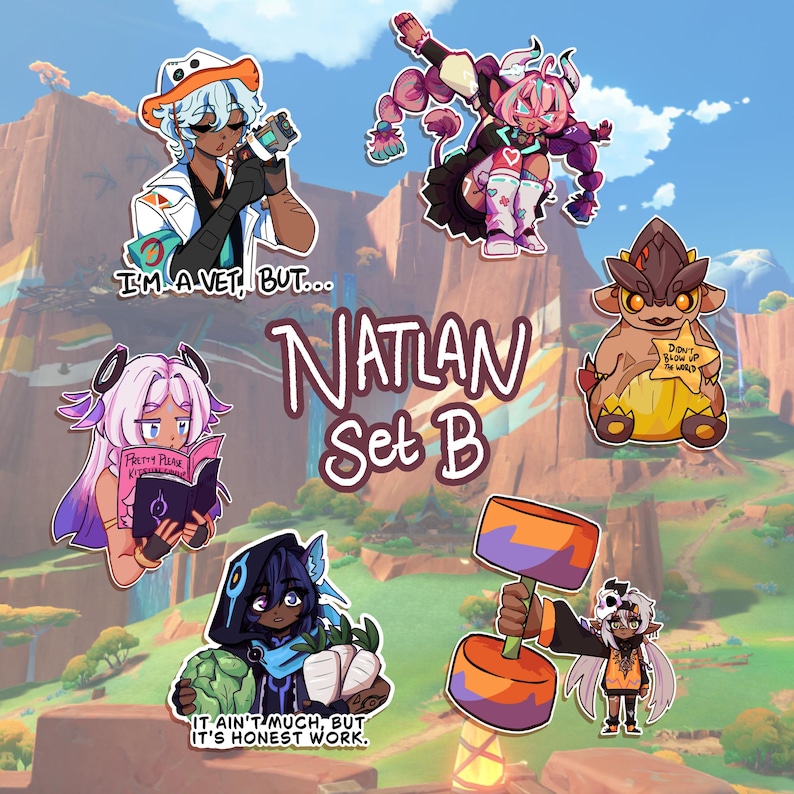 Natlan Meme Stickers (set B) - Etsy