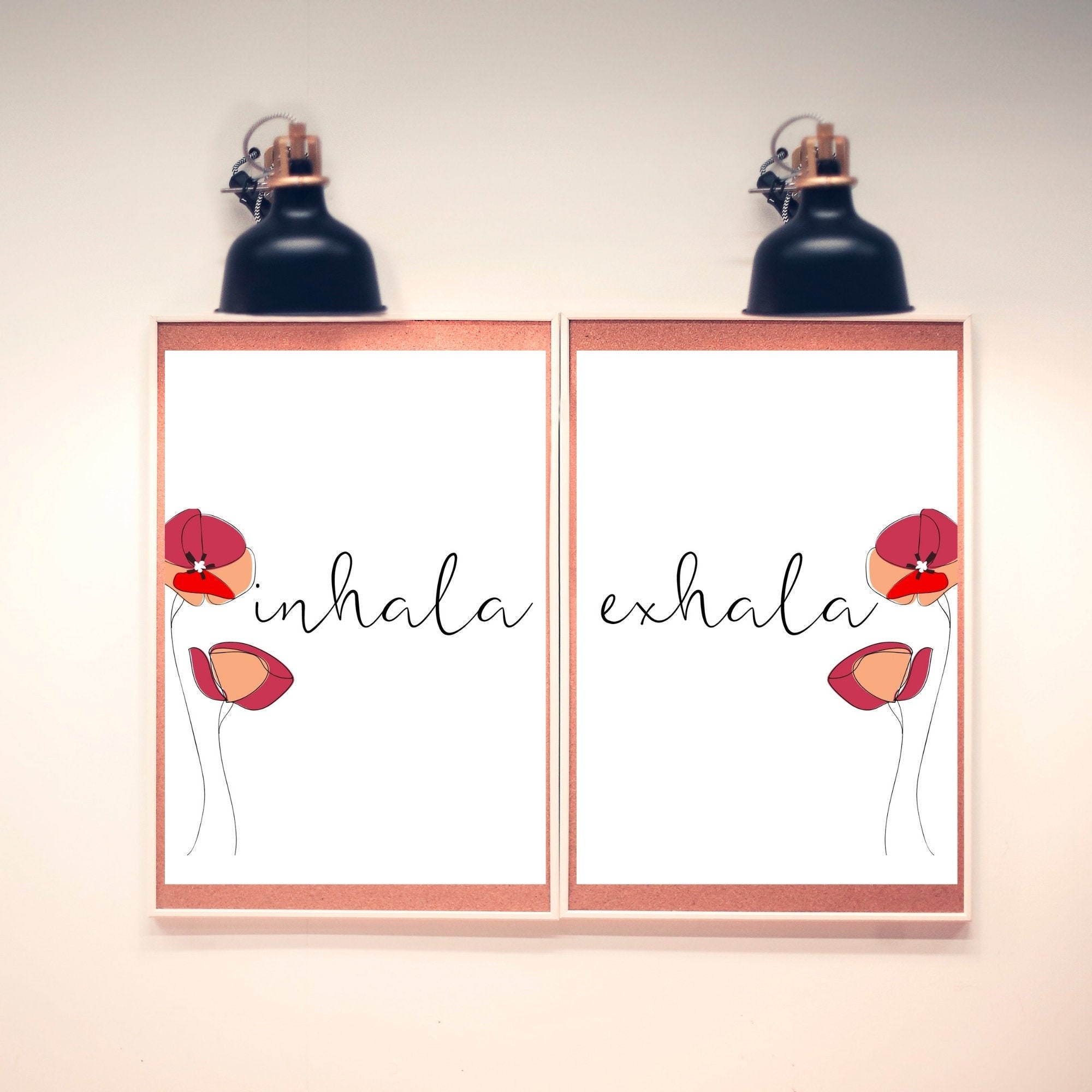 Inhala Exhala Printable Download Inhale Exhale Mexican Wall | Etsy