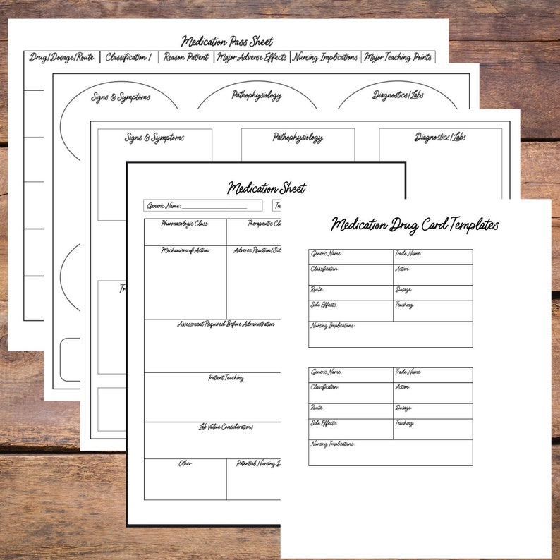 Bundle Deal Nursing School Templates - Etsy