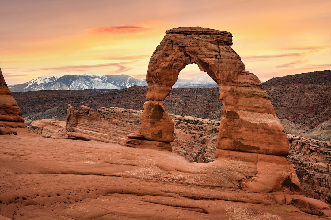 Moab Utah Landscape, Arches National Park Photography Print, Sunset ...
