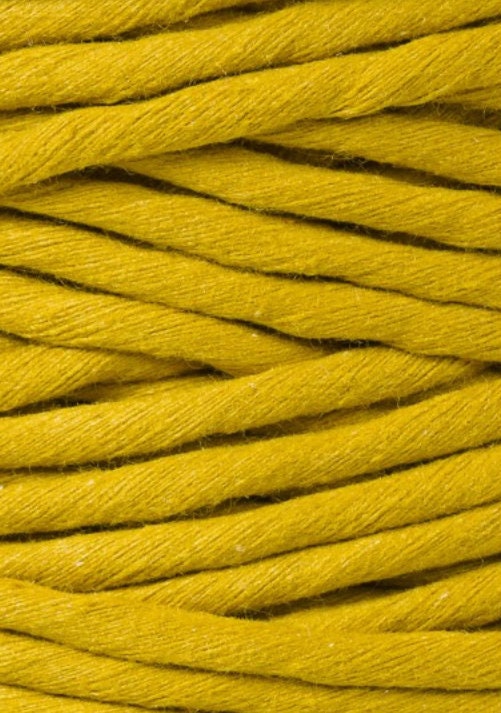 3mm Spicy Yellow Macrame Cord: Single Twist Recycled Cotton Rope - Etsy