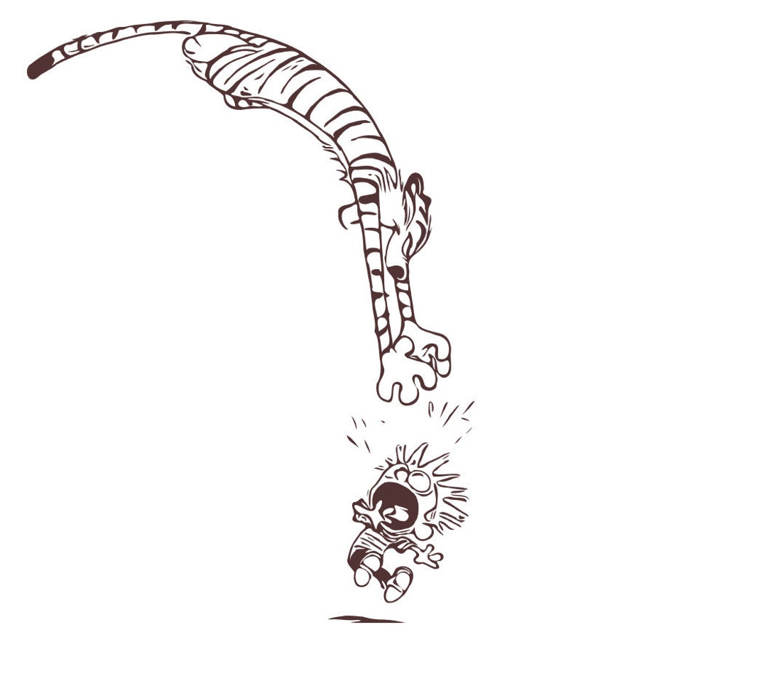 Calvin and Hobbes Pounce SVG File for Cricut/silhouette - Etsy Israel