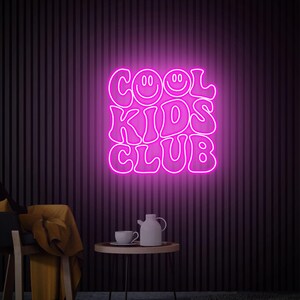 Cool Kids Club Neon Sign, Cool Kids Club Led Light Sign, Kids Party ...