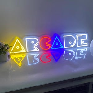 Arcade Neon Sign, Gameroom LED Decor, Custom Arcade Sign, Retro Game ...