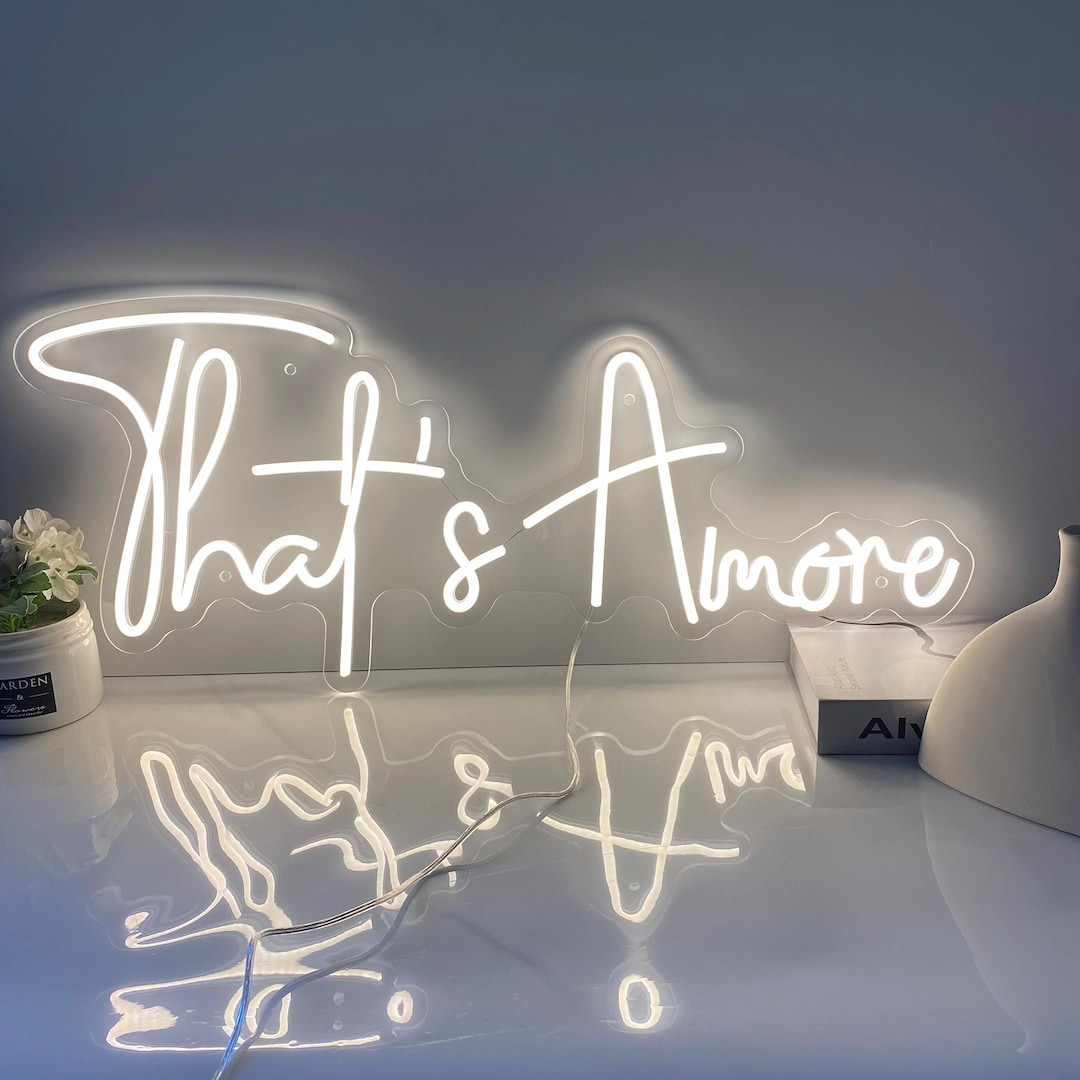That's Amore Neon Sign, Wedding Wall Decor, Gift for Couple, Custom ...