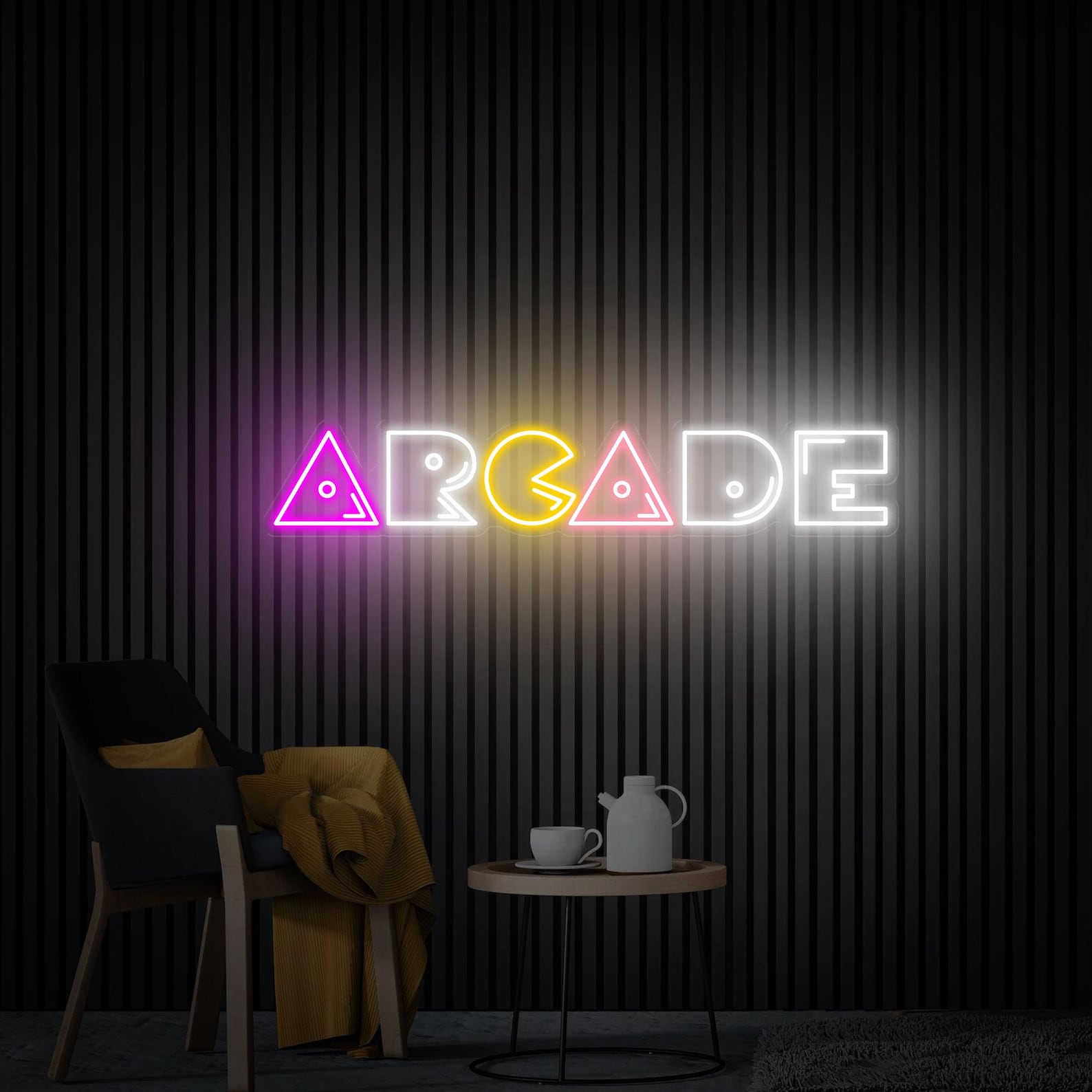 Arcade Neon Sign, Custom Game Room LED Light, Retro Arcade Wall Decor ...