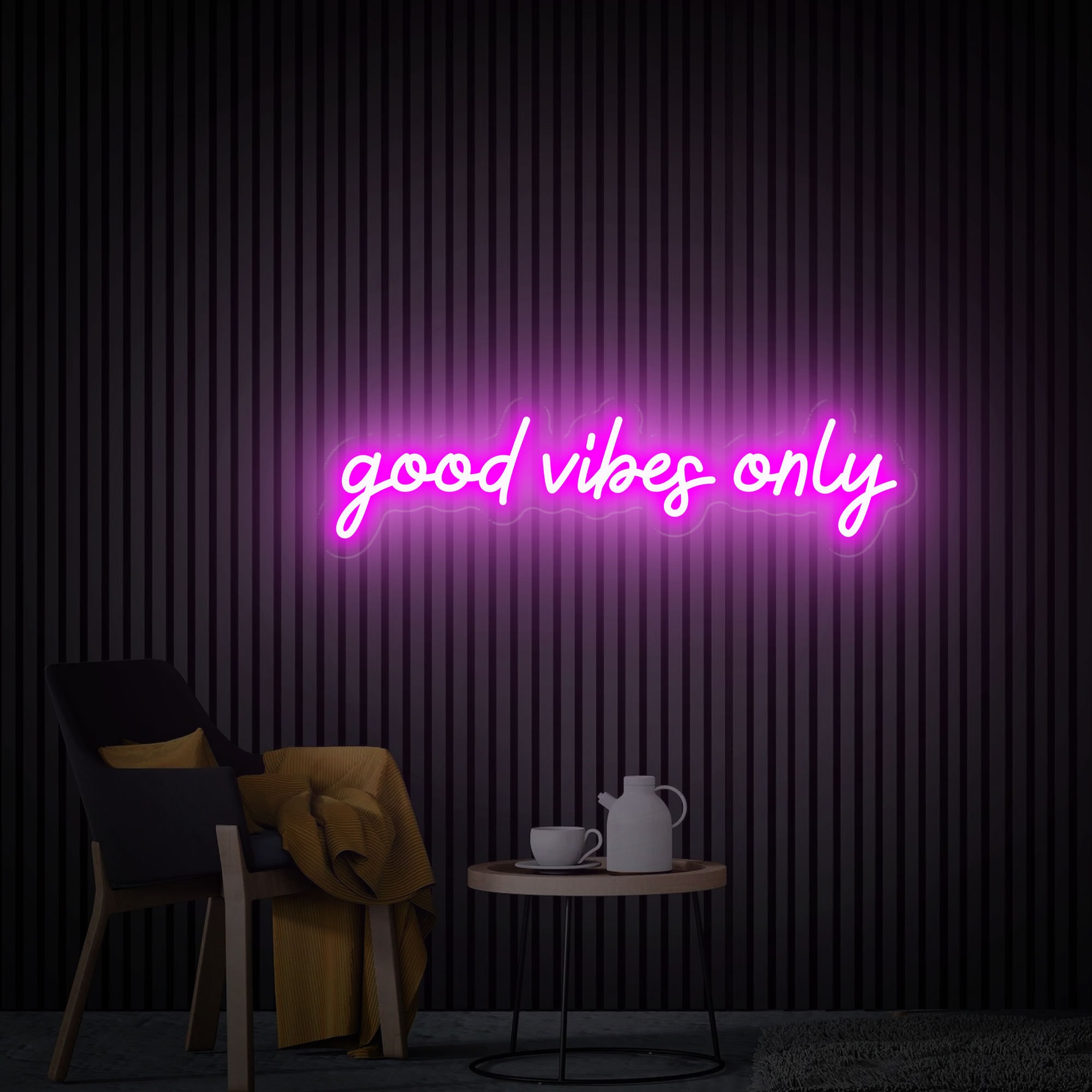 Good Vibes Only Neon Sign, Good Vibes Only LED Decor, Custom Neon Wall ...