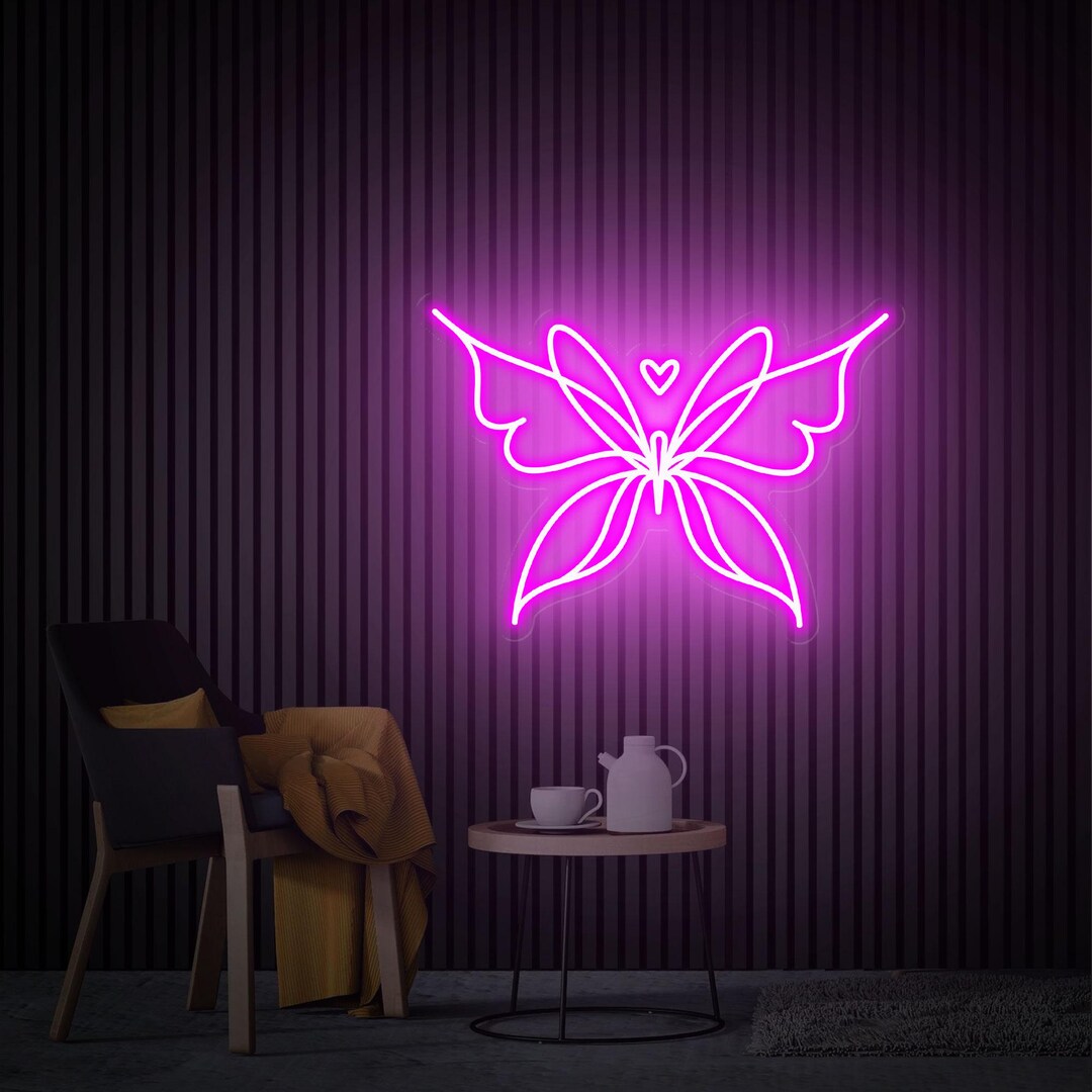 Butterfly Neon Sign, Butterfly Neon Wall Art, Custom Neon Sign, Home ...
