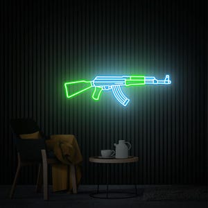 AK47 Neon Sign, AK 47 Neon Pistol LED Neon Lights, Custom Neon Sign ...
