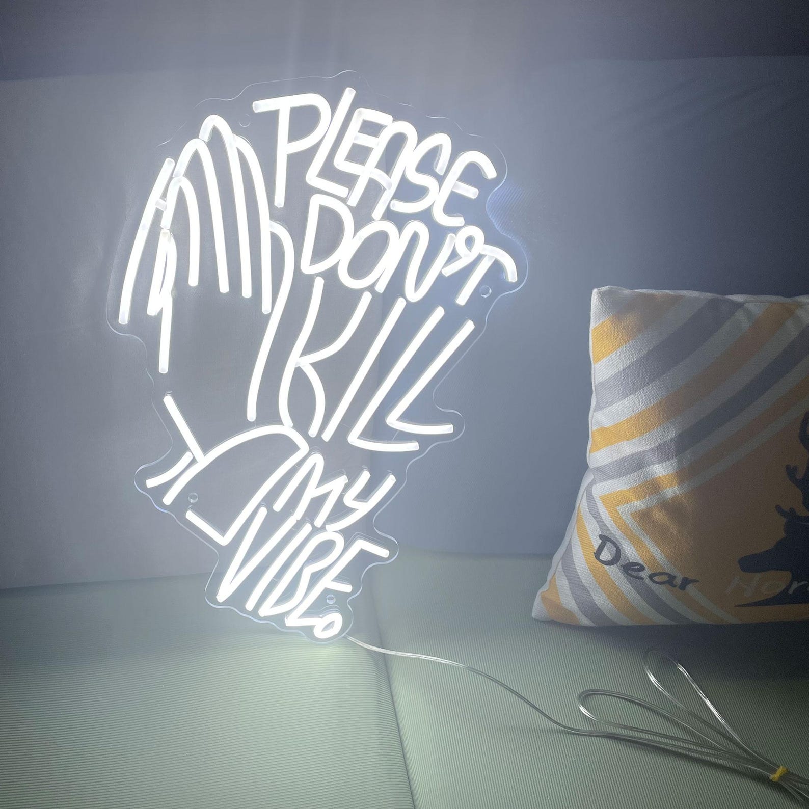 Please Don't Kill My Vibe Neon Sign, Dimmable Good Vibes LED Decor ...