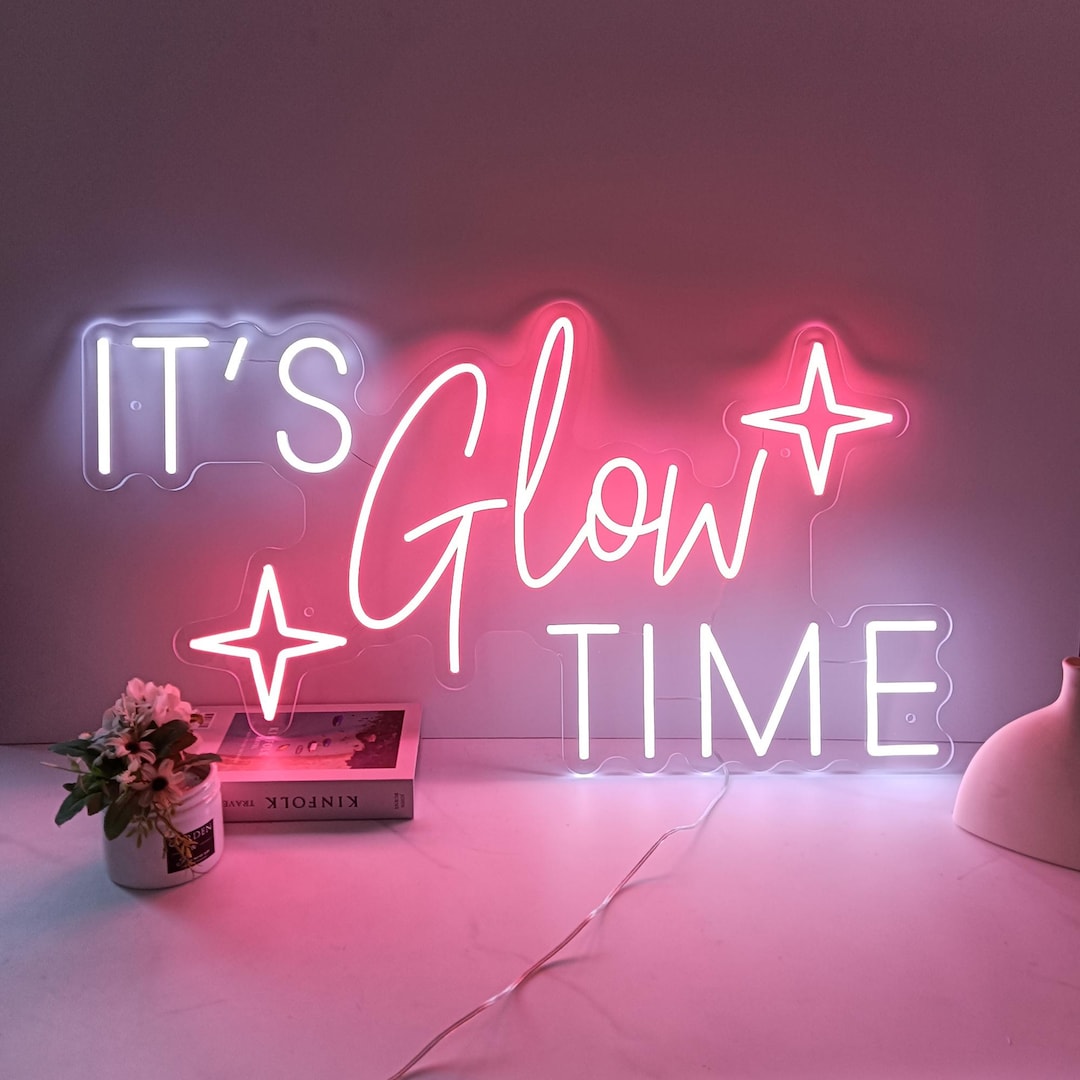 It's Glow Time Neon Sign, Botox Sign, Led Light Sign for Beauty Salon ...