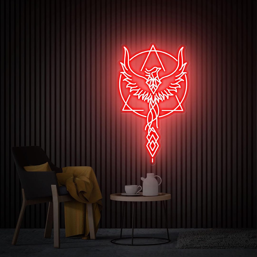 Phoenix Neon Sign, Phoenix Wall Decor, Phoenix Lover's Gift, Custom ...