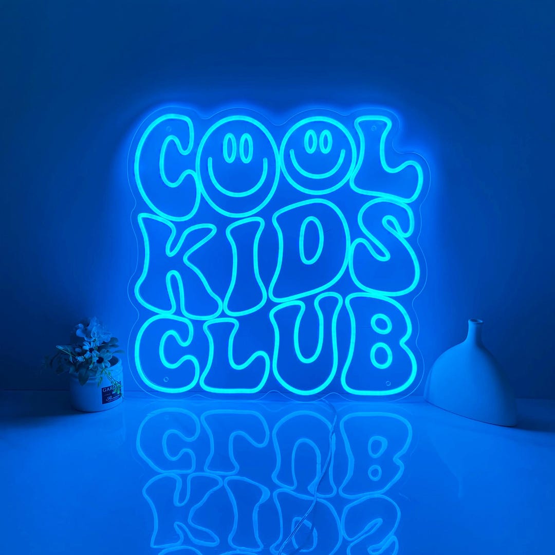 Cool Kids Club Neon Sign, Cool Kids Club Led Light Sign, Kids Party ...