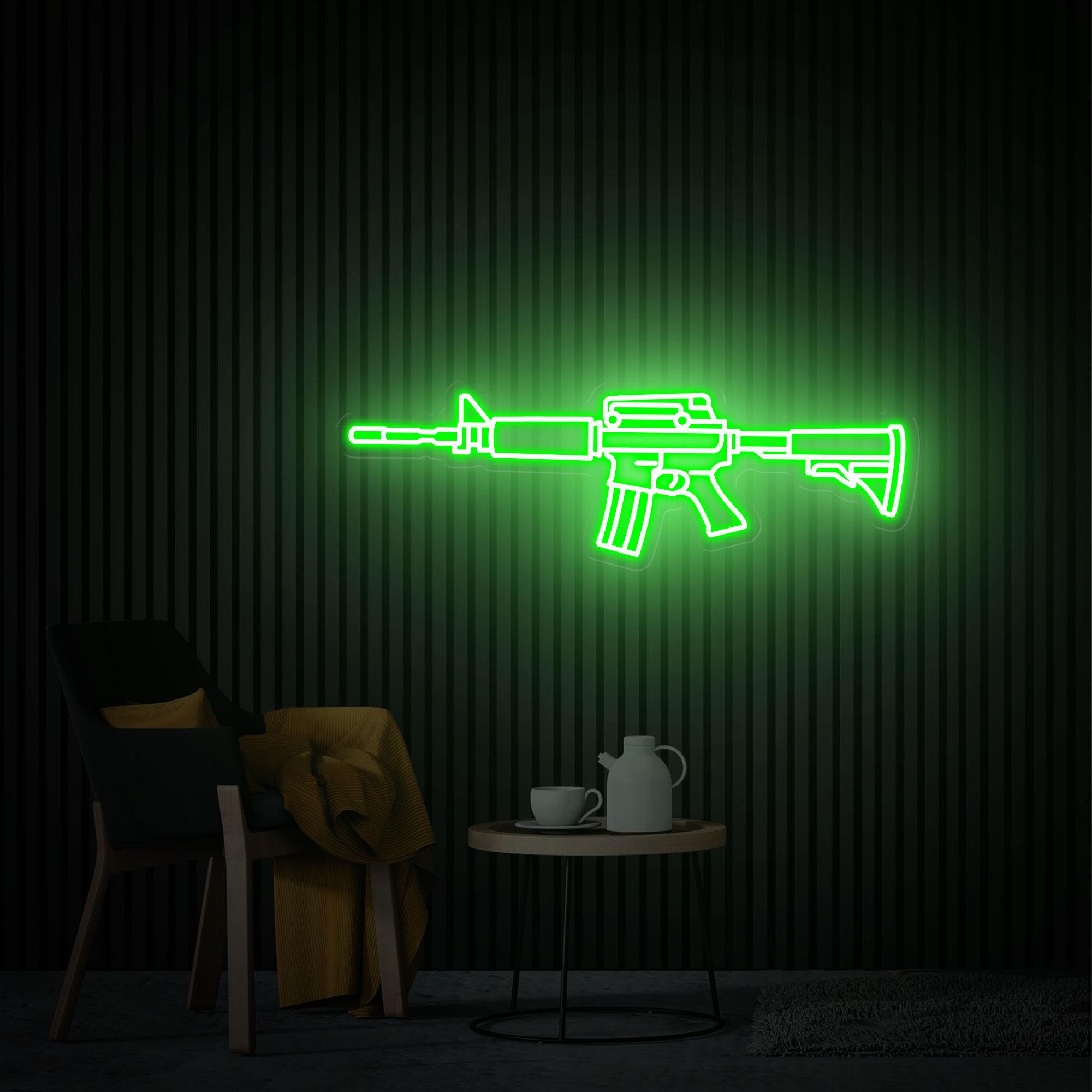 M4A1 Neon Sign, M4 Led Sign, Rifle Neon Sign, Custom Gun Neon Sign ...