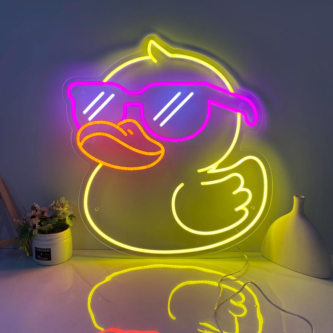 Rubber Duck Neon Sign, Rubber Duck Decor, Custom Duck Neon Sign, Cute ...