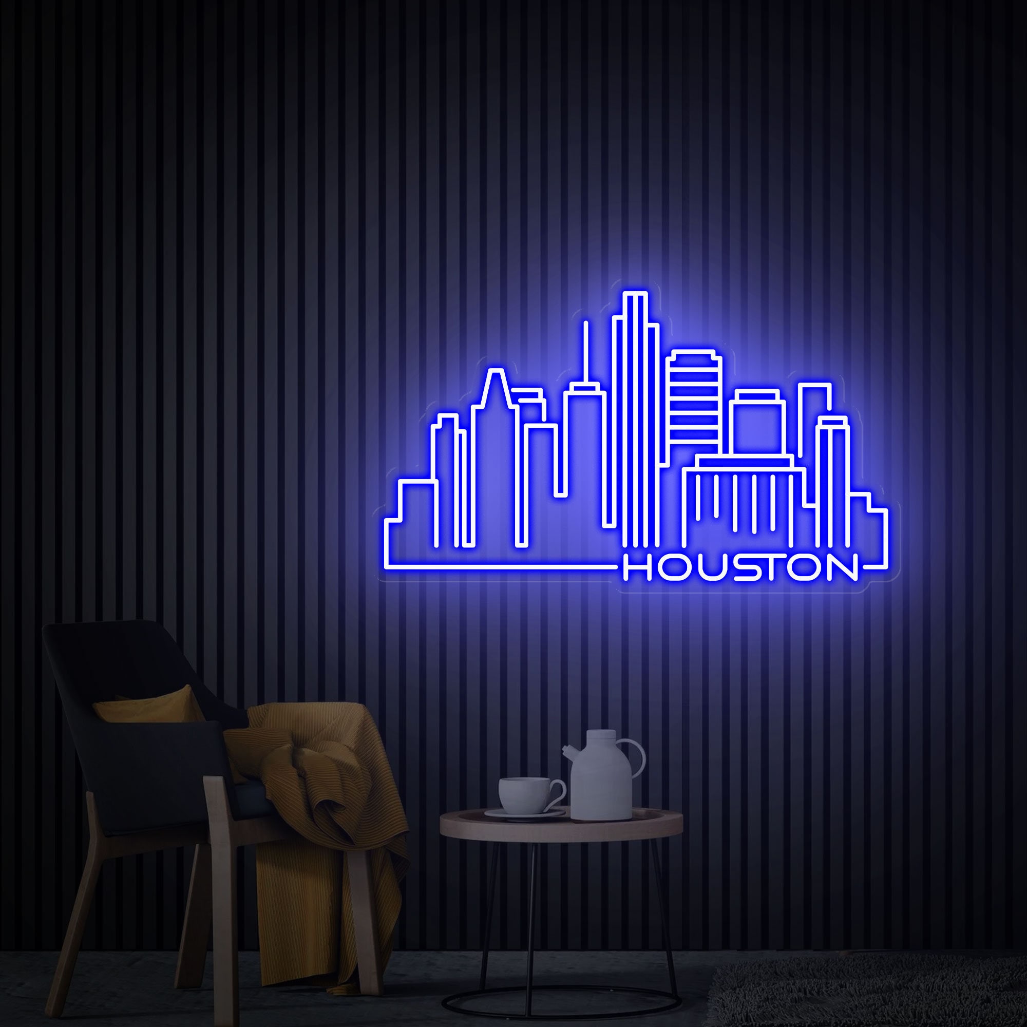 Houston City Neon Sign, Houston City Wall Decor, City Led Light Sign ...