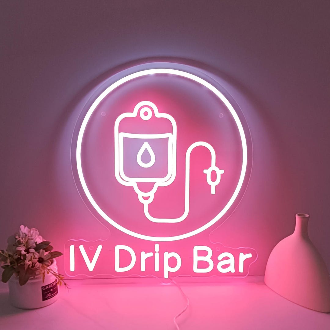 IV Drip Bar Neon Sign, IV Therapy Led Light Sign, Beauty Salon Decor ...