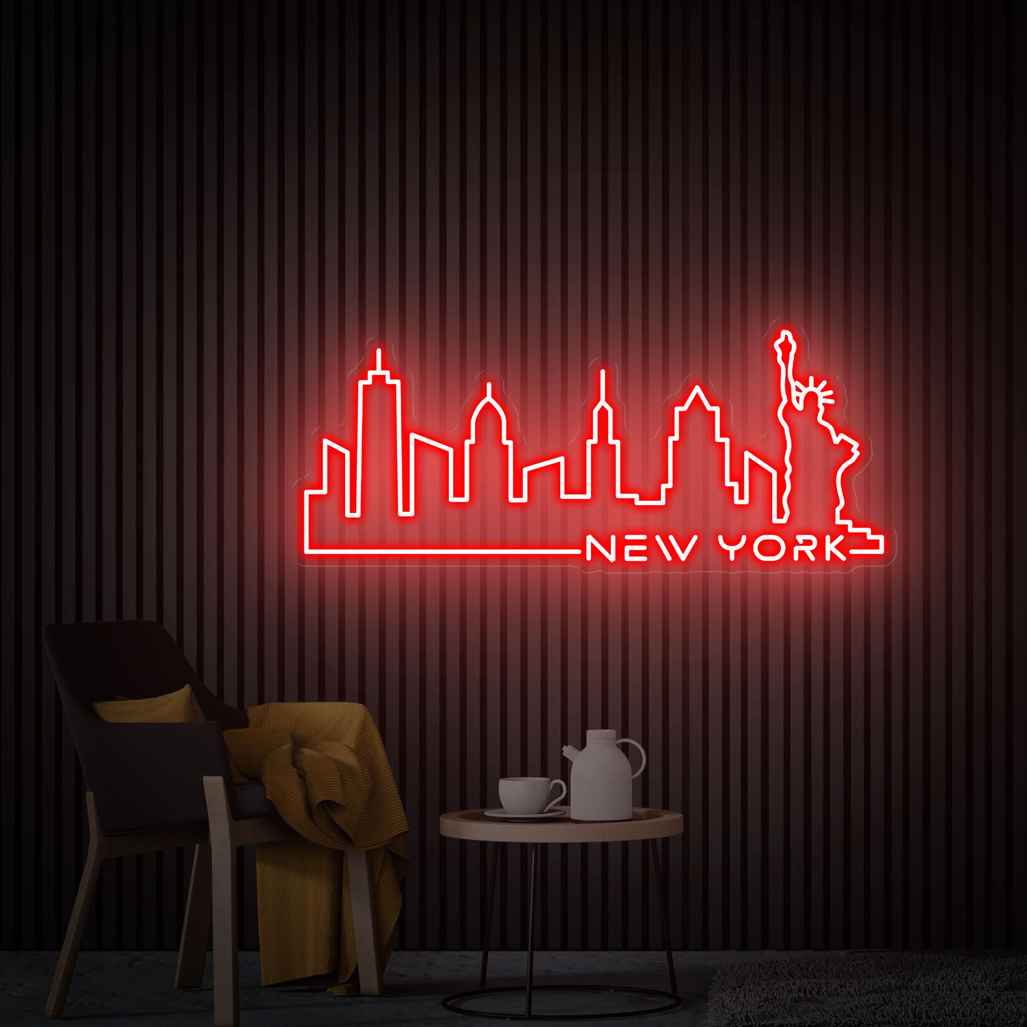 New York City Neon Sign, New York City Wall Decor, City Led Light Sign ...