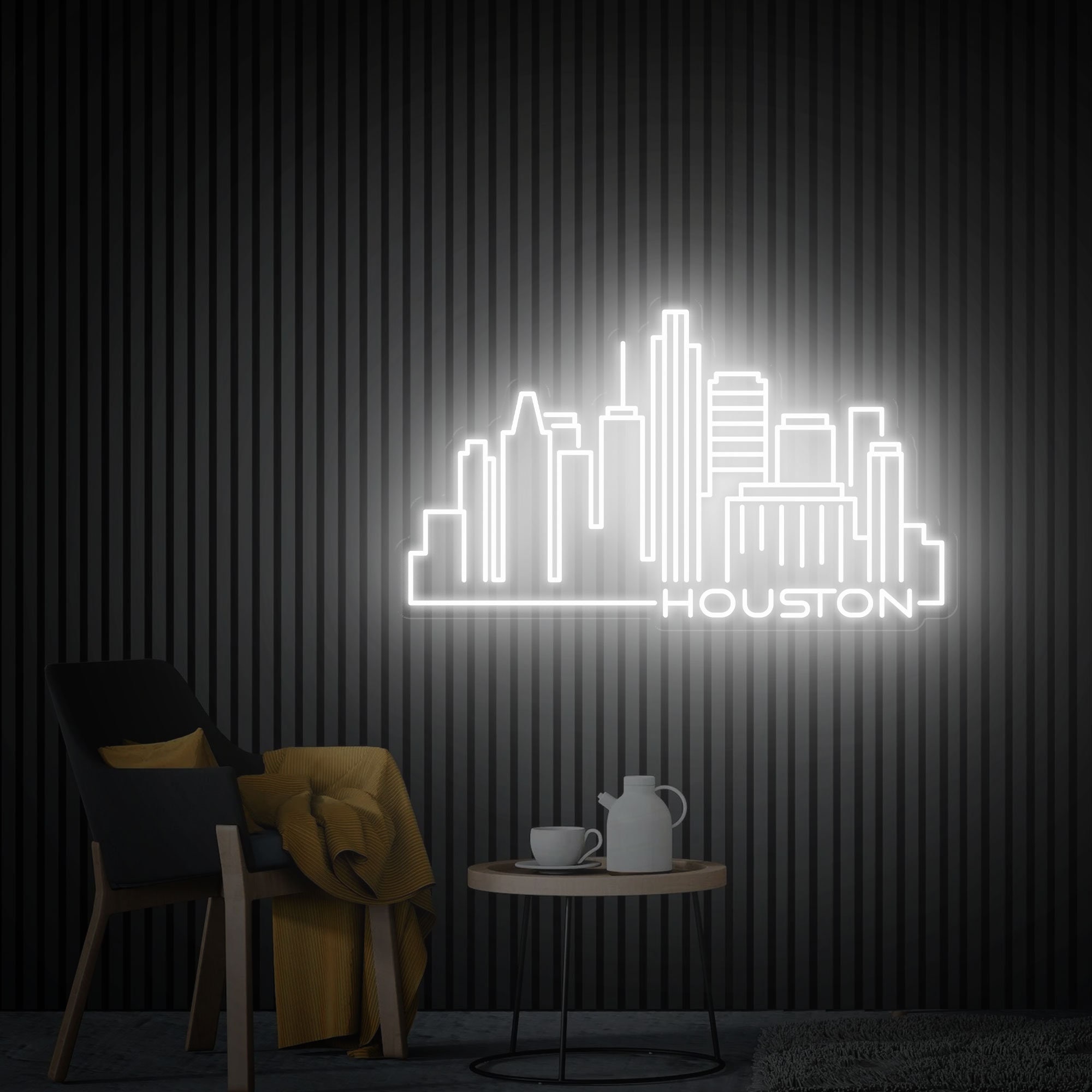 Houston City Neon Sign, Houston City Wall Decor, City Led Light Sign ...