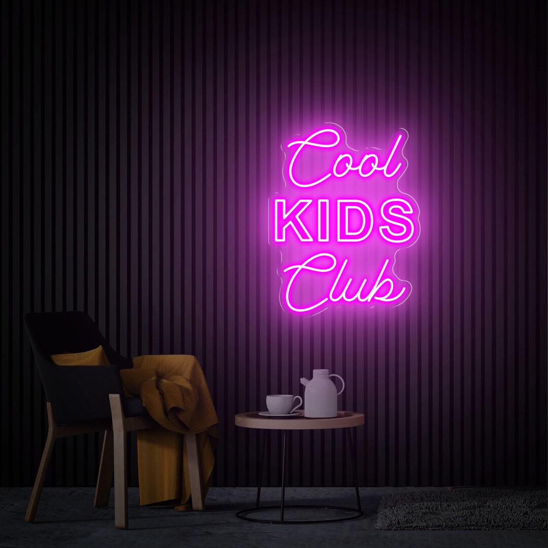 Cool Kids Club Neon Sign, Cool Kids Club Led Light Sign, Kids Party ...