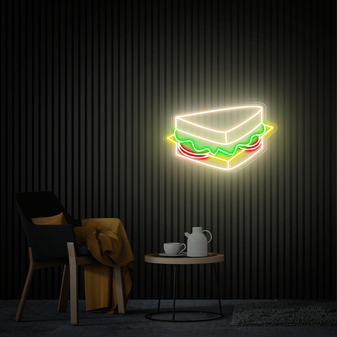 Sandwich Neon Sign, Hoagie Neon Sign, Fun Kitchen Wall Art for ...