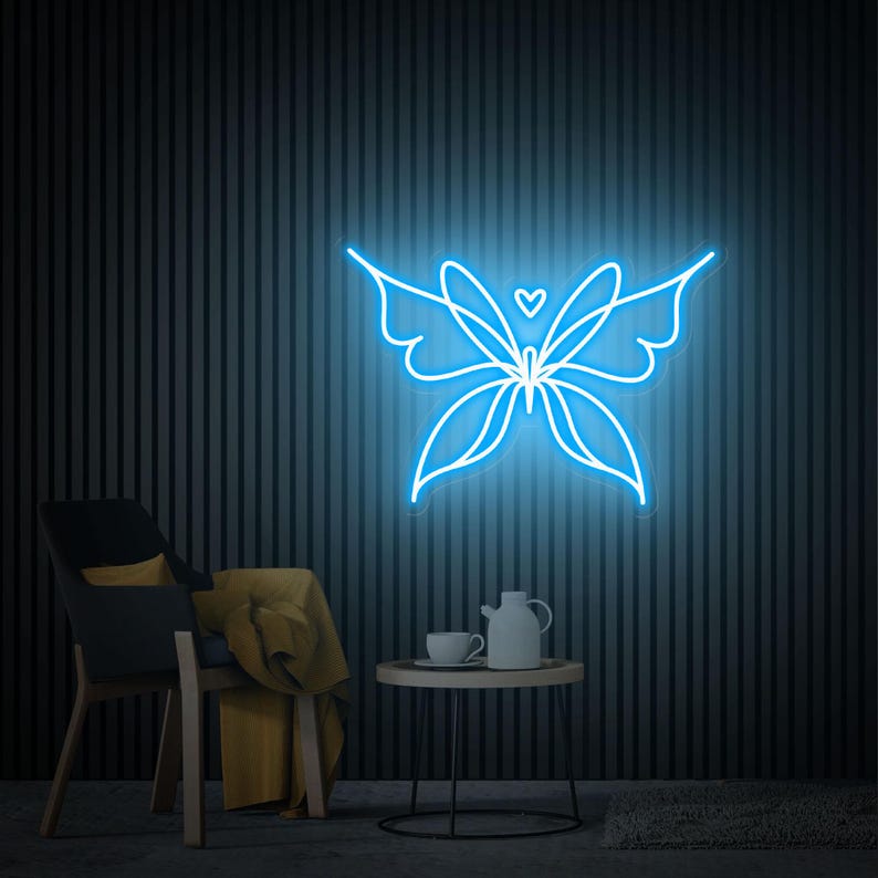 Butterfly Neon Sign, Butterfly Neon Wall Art, Custom Neon Sign, Home ...